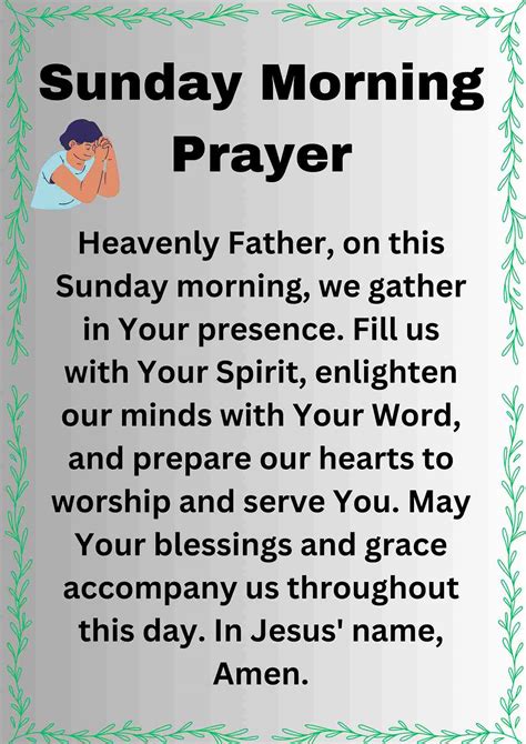 30 Best Sunday Prayer Morning Evening Night † ️️ Daily Blessings