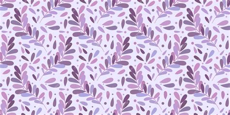 Premium Vector Purple Repeat Pattern Background With Leaves Seamless