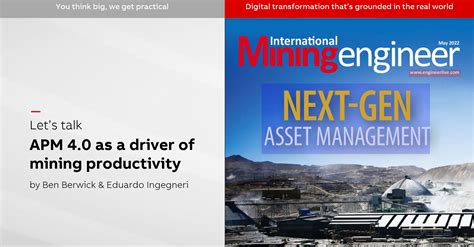 Next Generation Asset Performance Management As A Driver Of Mining