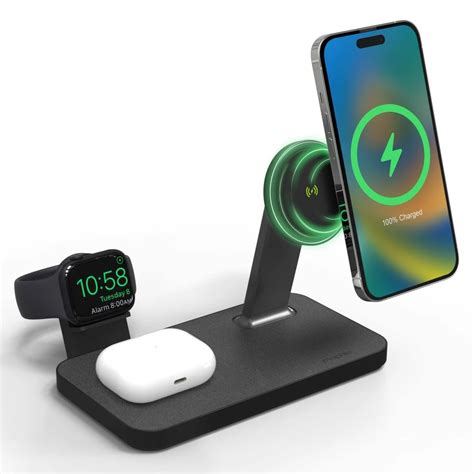 Mophie Mophie Snap Plus Magsafe 3 In 1 Wireless Charging Stand Black