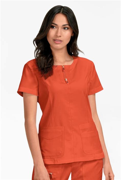Koi Lite Scrubs 317 Serenity Double Zipper Top Fashion Scrub Tops