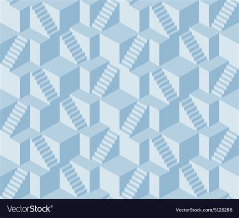 Staircase Cube Pattern Royalty Free Vector Image
