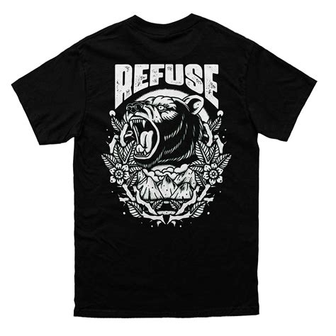Camiseta Angry Bear Preta Refuse Loja De Roupas Streetwear