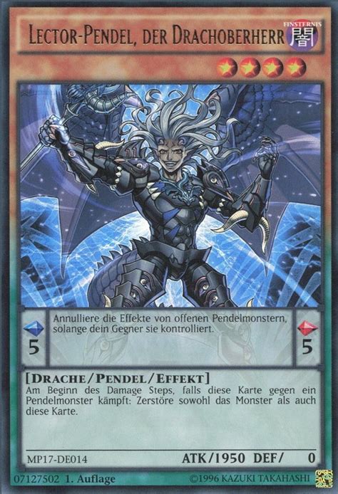 Recollectibles Sammelkarte Yugioh Karte Lector Pendel Der