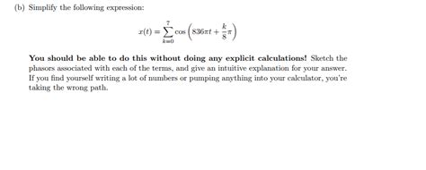 solved b simplify the following expression にi you should