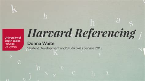 Harvard Referencing By University Of South Wales On Prezi