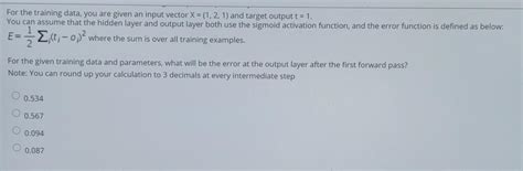 Solved Consider The Simple 1 Hidden Layer Neural Network