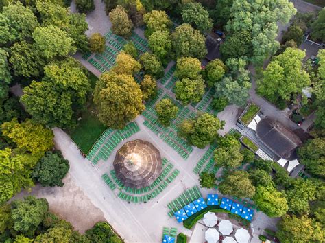 München und Umgebung von oben Mit der Drohne Englischer Garten und