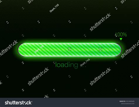 Modern Green Progress Loading Bar Stock Vector Royalty Free Shutterstock