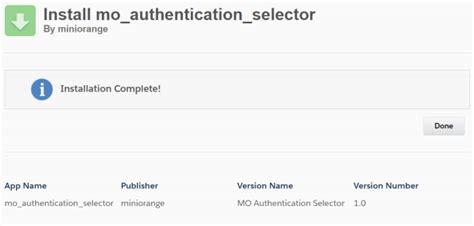 Setup Salesforce Using Miniorange Moauthenticationselector Package