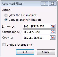 Advanced Filter Macro Returns No Results R Excel