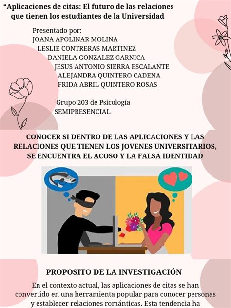 Presentación De Las Aplicaciones De Citas Y Sus Implicaciones Pdf