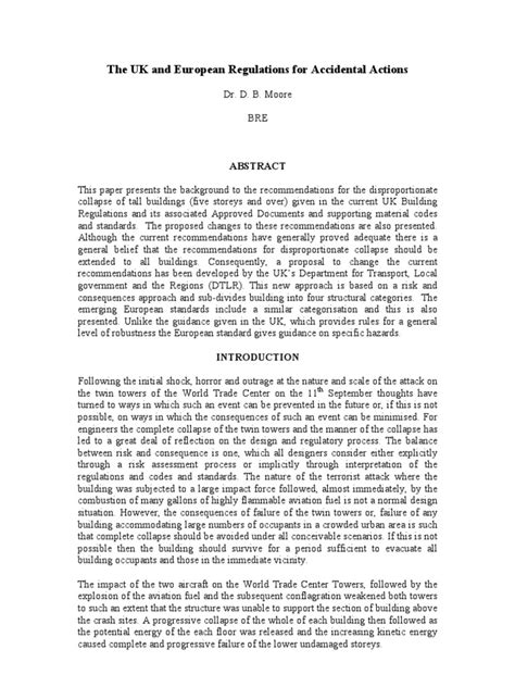Disproportionate Collapse Paper Download Free Pdf Beam Structure Building Engineering