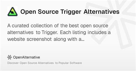 Best Open Source Trigger Alternatives 2025