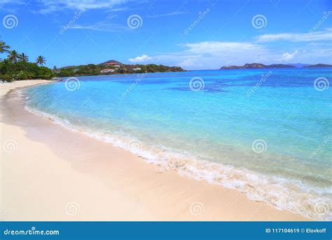 Sapphire Beach On St Thomas Island Stock Image Image Of Dream
