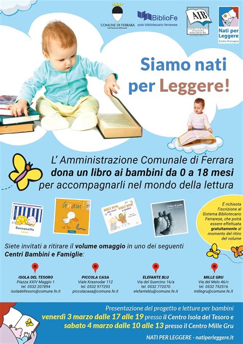 Siamo Nati Per Leggere Libri In Dono Ai Bambini 0 18 Mesi