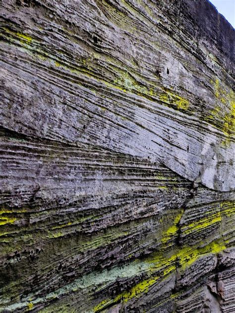 Glassy Formations Are A Great Texture With A Dividing Line Stock Image