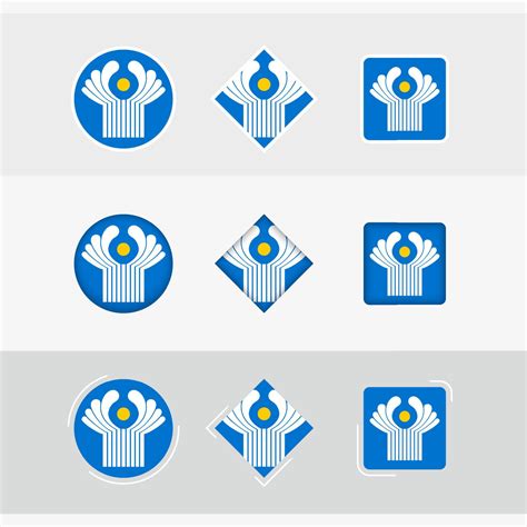 Cis Flag Icons Set Vector Flag Of Cis 22969751 Vector Art At Vecteezy