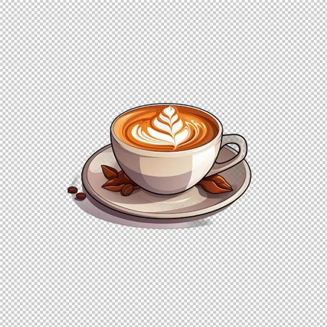 Premium Psd Cartoon Logo Caf Con Leche Isolated Background