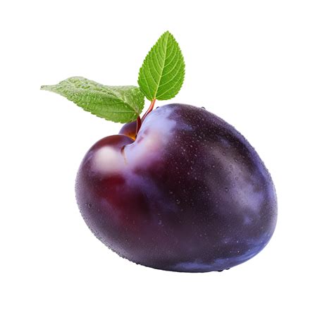A Ripe Plum Fruit Depicted In Its Full Body Glory Showcased Against A