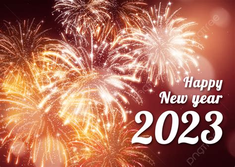 New Year Fireworks Bloom Celebrating Happy Holidays Background New