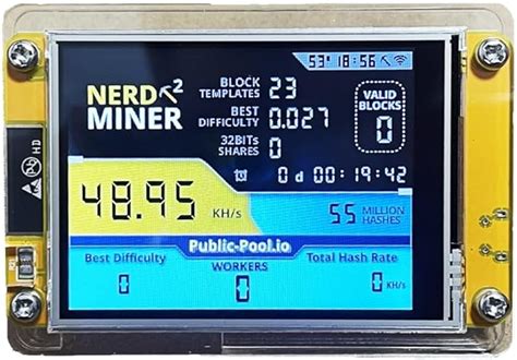 Bitcoin Nerd Miner V2 0 Esp32 2 8 Inch Smart Touch Display