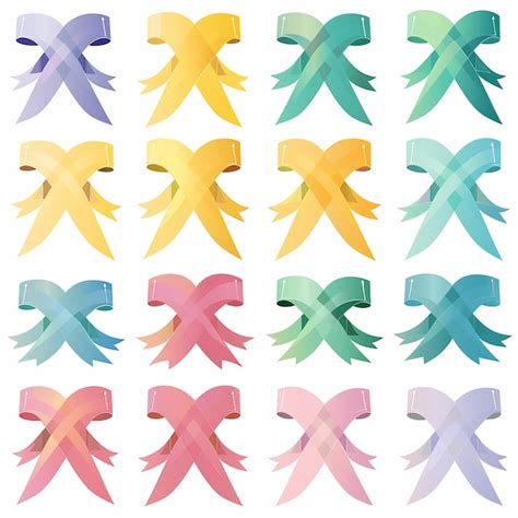 Photo of Colorful Ribbon Banners A Collection of Decorative Ribbons in Various Colors | Premium ...