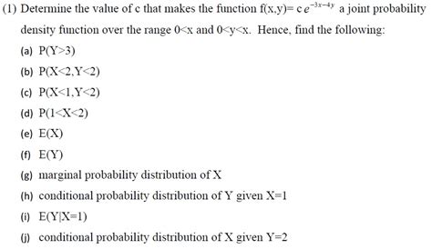 Solved Determine The Value Of C That Makes The Function F X Chegg Com
