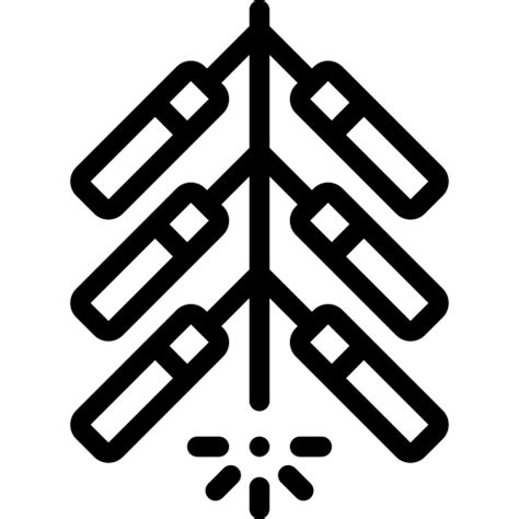 Firecracker Detailed Rounded Lineal Icon