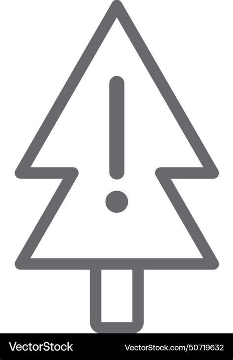 Tree Warning Royalty Free Vector Image Vectorstock