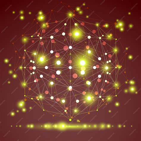 Premium Vector Abstract Geometric 3d Mesh Object Vector Illustration