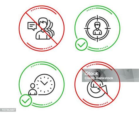 사람 Headhunting 시간 관리 아이콘을 설정 합니다 공유 기호 지원 작업 대상에 사람 작업 시간 벡터 교육에 대한 스톡