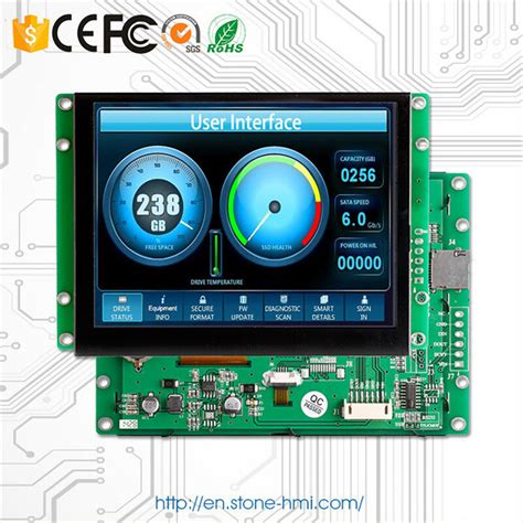 Stone Tft Lcd Display Module With Program Touch Screen Uart