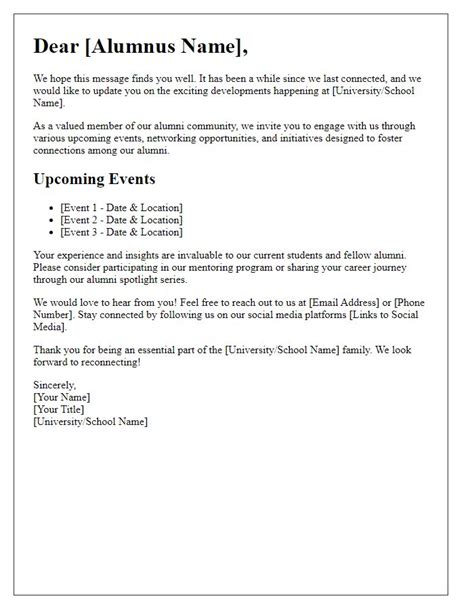Letter Template For Alumni Donation Request Free Samples In Pdf