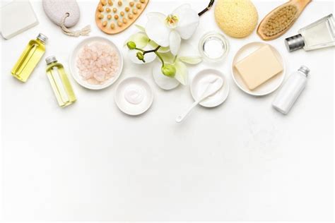 Free Photo Flat Lay Natural Cosmetic Products