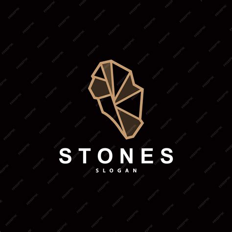 Logotipo De Piedra Premium Diseño Elegante Equilibrio De Piedra Vector