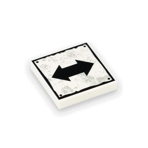 Roadsign Dual Arrow 2x2 The Minifig Co