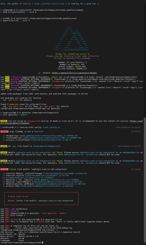 Npm Run Generate Error Issue Hoppscotch Hoppscotch GitHub