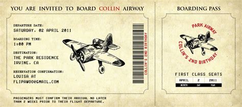 Flipawoo Invitation And Party Designs Vintage Inspired Airplane