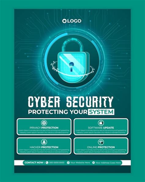 Premium Vector Cyber Security Awareness Poster Or Flyer Template