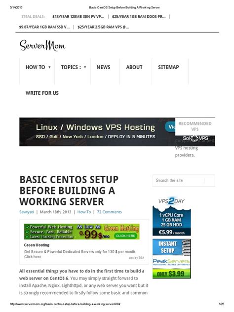 pdf basic centos setup before building a working server dokumen tips