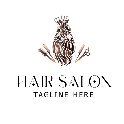 Premium Vector Vector Hair Salon Logo Design Crown Salon