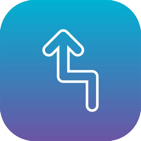 Zigzag Arrow Generic Flat Gradient Icon