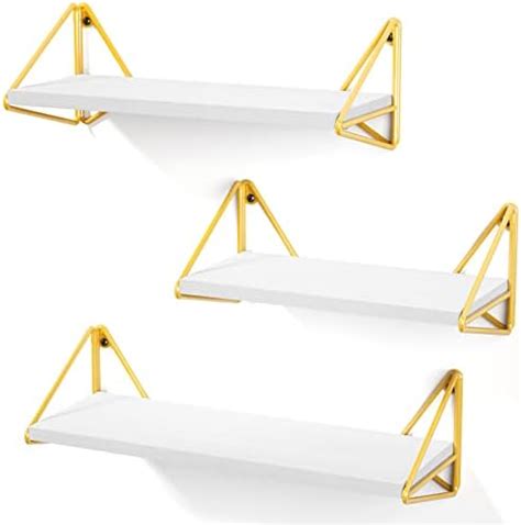 Amazon J JACKCUBE DESIGN White Wood Floating Shelves Set Of Wall Mounted Hanging Shelves