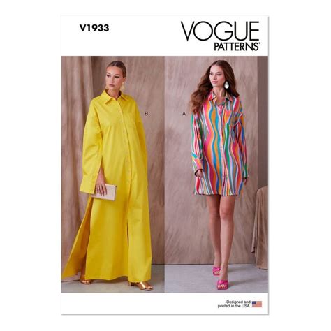 Vogue V1933 Misses Shirt Dress Pattern