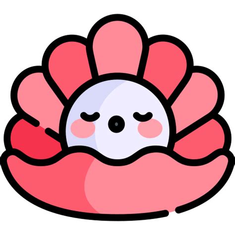 Sea Shells Kawaii Lineal Color Icon Freepik