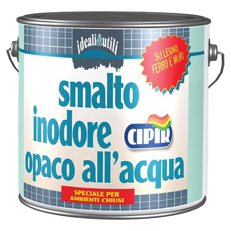 Smalto Inodore Opaco Cipir Bianco 25 L 8 10 M² Con 1 L Pronto Uso