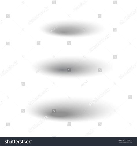Shadow Oval Set Gray Soft Shadows Stock Vector Royalty Free Shutterstock