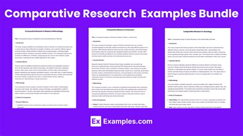 12 Comparative Research Examples To Download