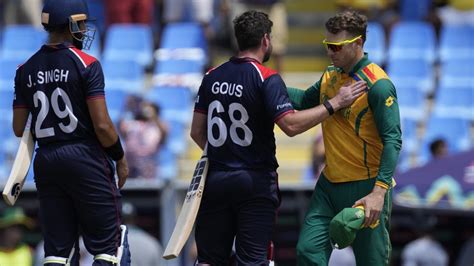 South Africa Clinch 18 Run Win Over Spirited Usa In T20 Wc